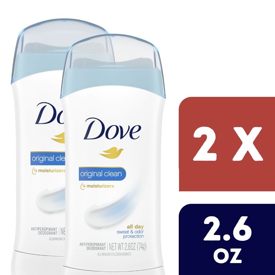 Dove Original Clean Deoderant ( 2 Pack) – Pink Beauty
